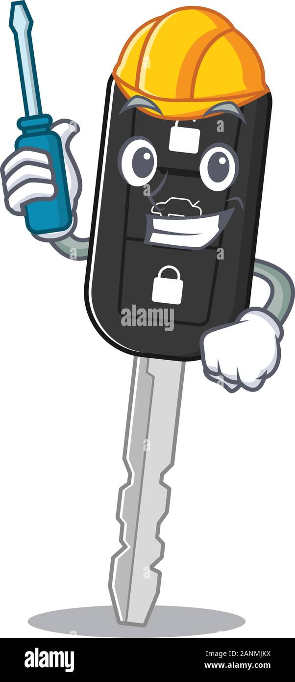 Mechanic key character cartoon Stock Vector Images - Alamy