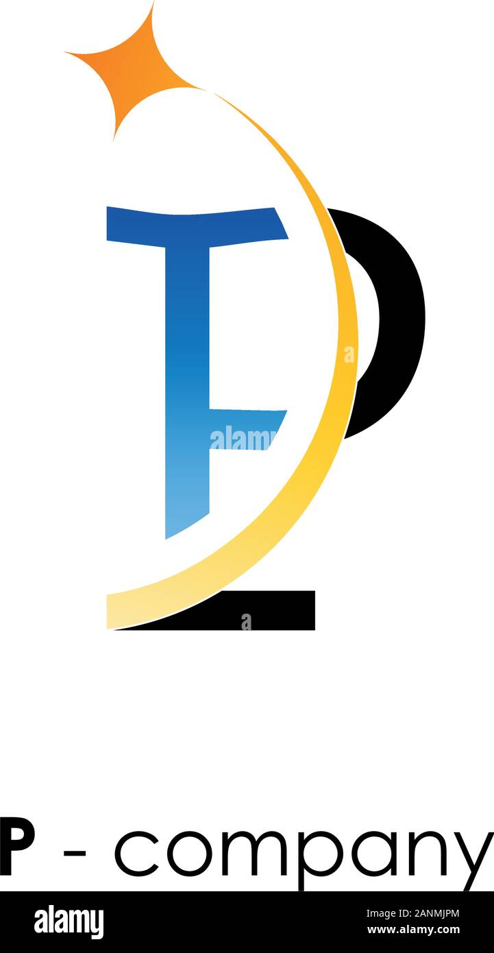 Vector sign letter P with star Stock Vector Image & Art - Alamy