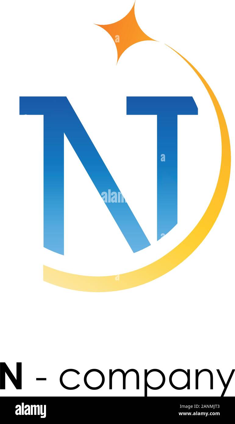 Vector sign letter N with star Stock Vector Image & Art - Alamy