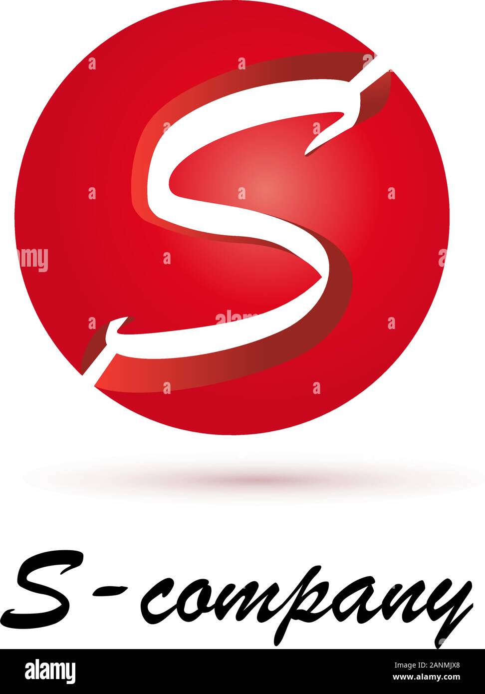 Vector sign spherical initial letter S 3d Stock Vector Image & Art - Alamy