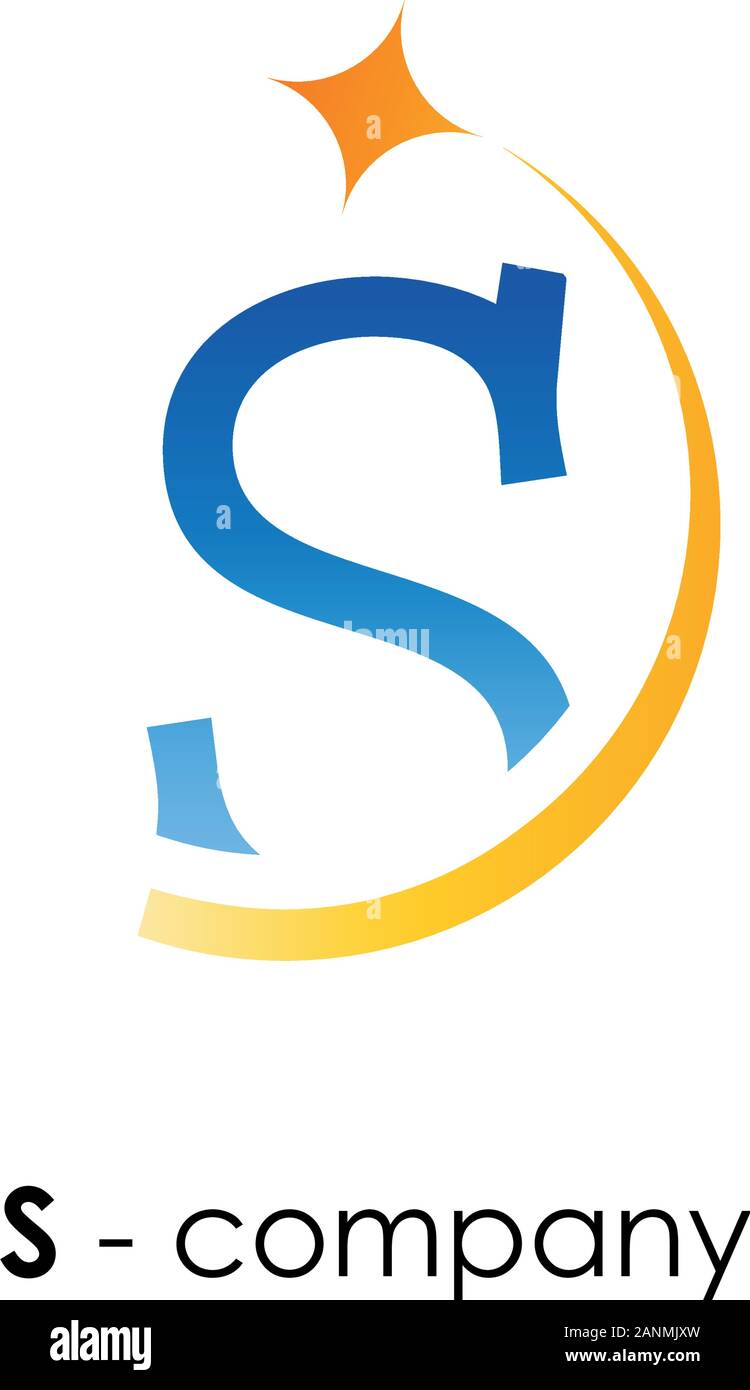 Vector sign letter S with star Stock Vector Image & Art - Alamy