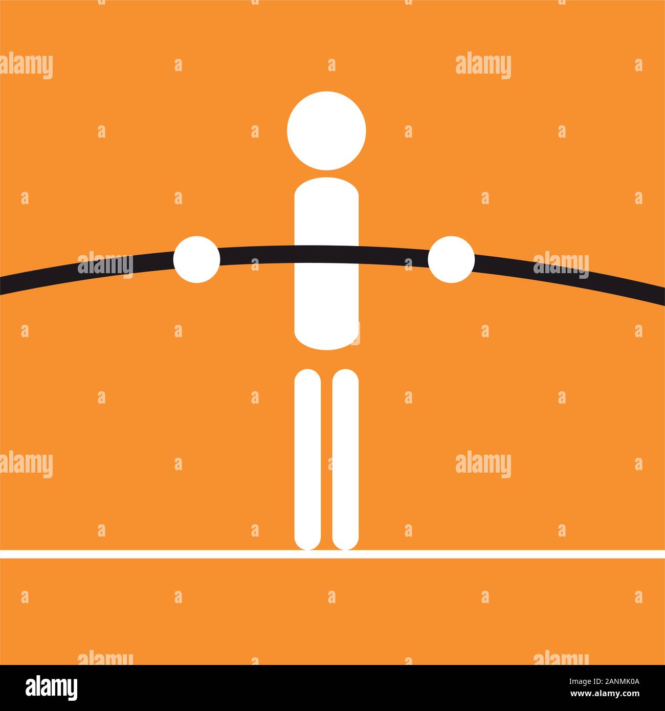 Vector sign tightrope walker, balance concept Stock Vector Image & Art ...
