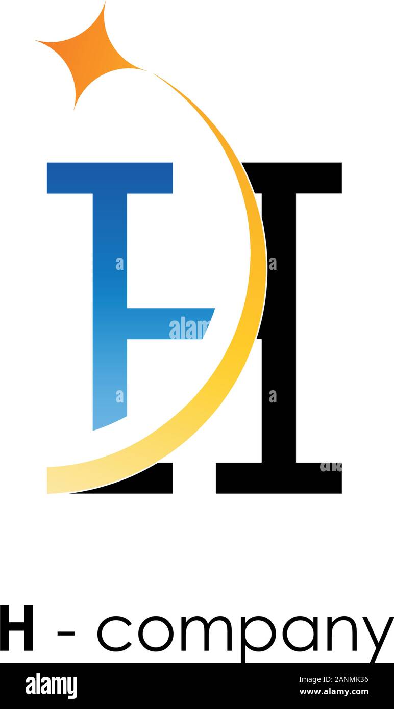 Vector sign letter H with star Stock Vector Image & Art - Alamy