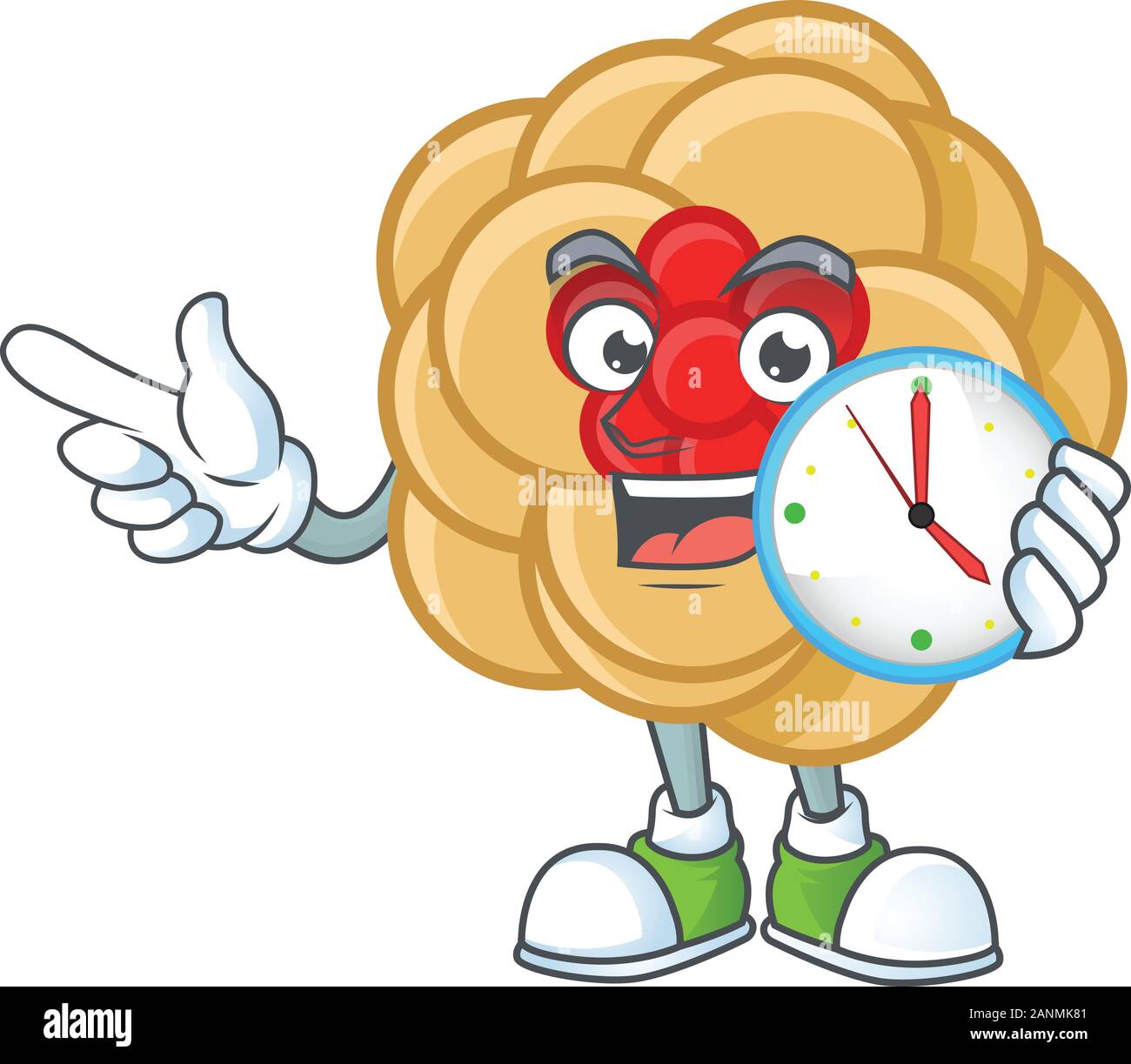 cartoon character style chinese gold flower having clock Stock Vector ...