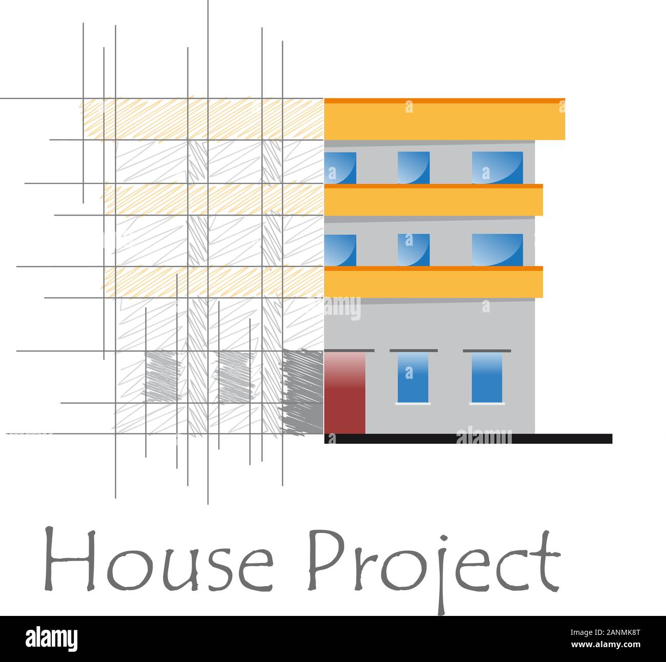 Vector sign house project Stock Vector Image & Art - Alamy