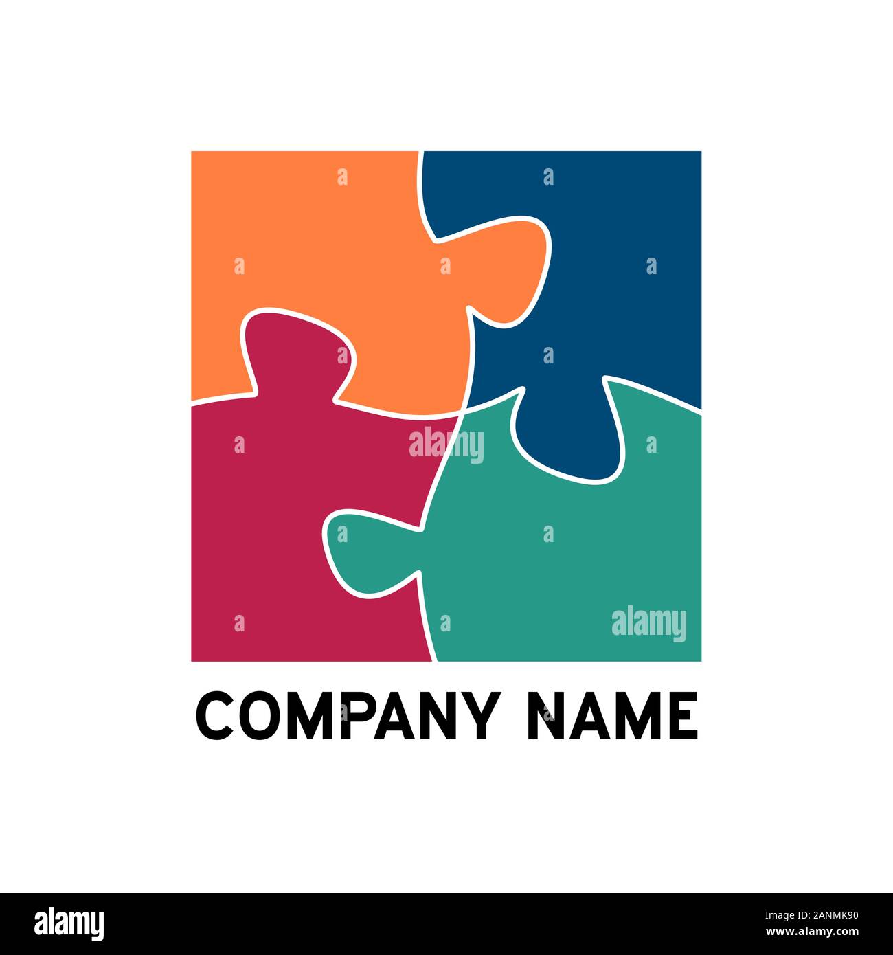 Vector sign puzzle, concept of teamwork Stock Vector Image & Art - Alamy