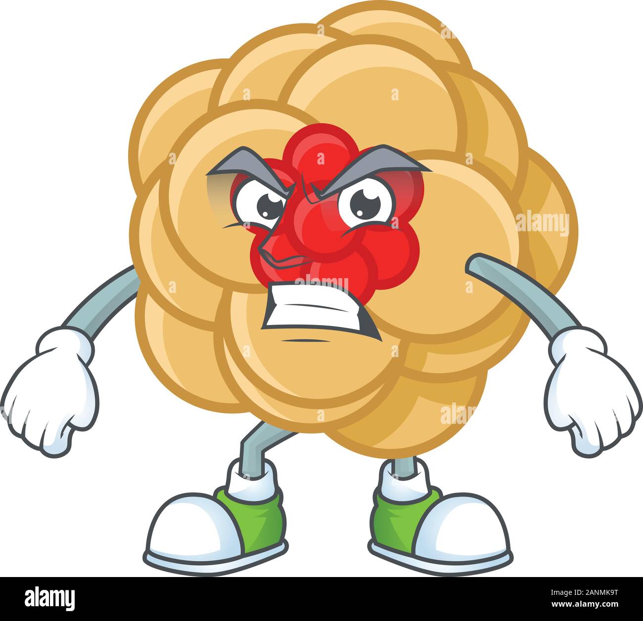 cartoon character of chinese gold flower with angry face Stock Vector ...