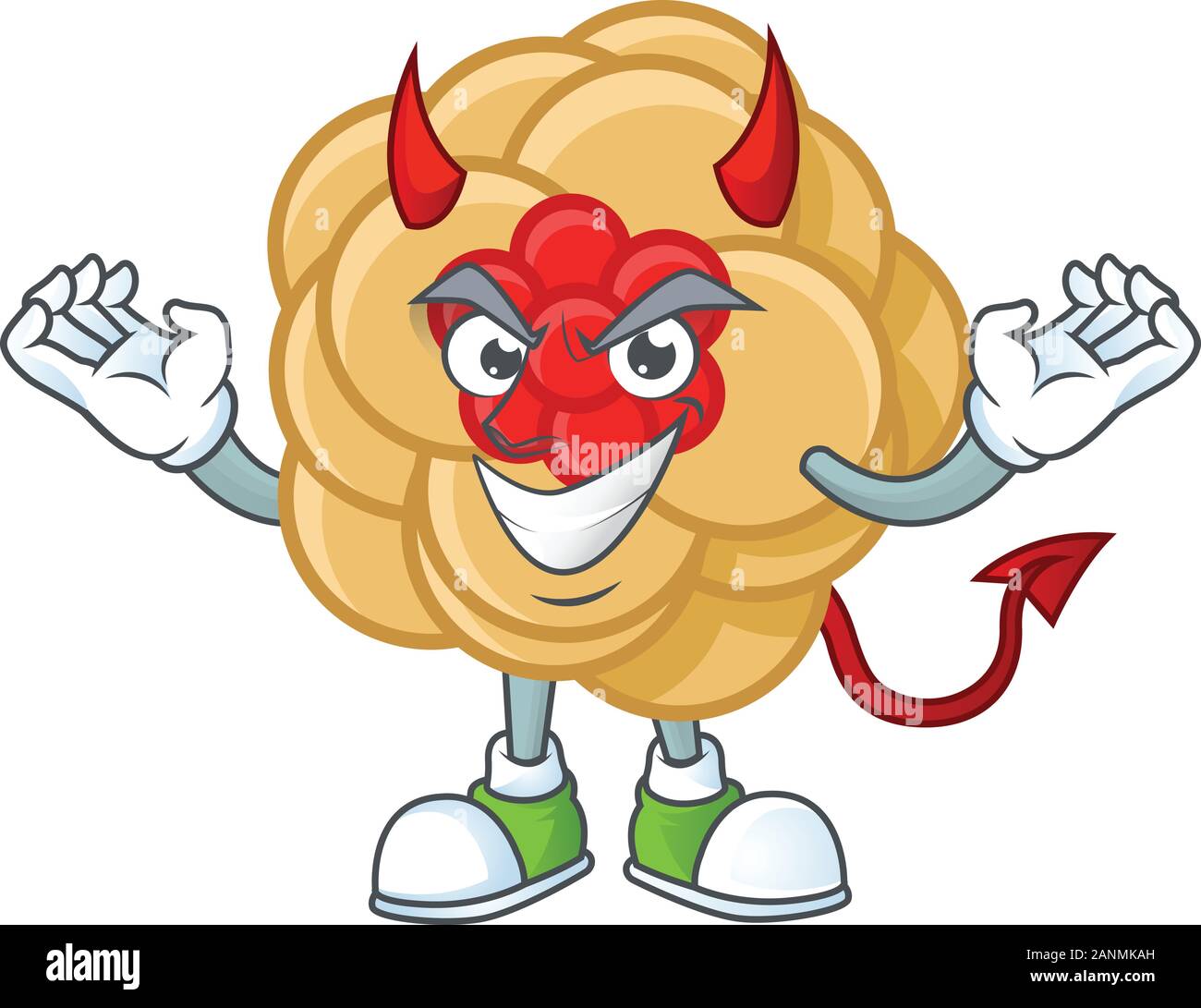 Devil chinese gold flower Cartoon character design Stock Vector Image ...