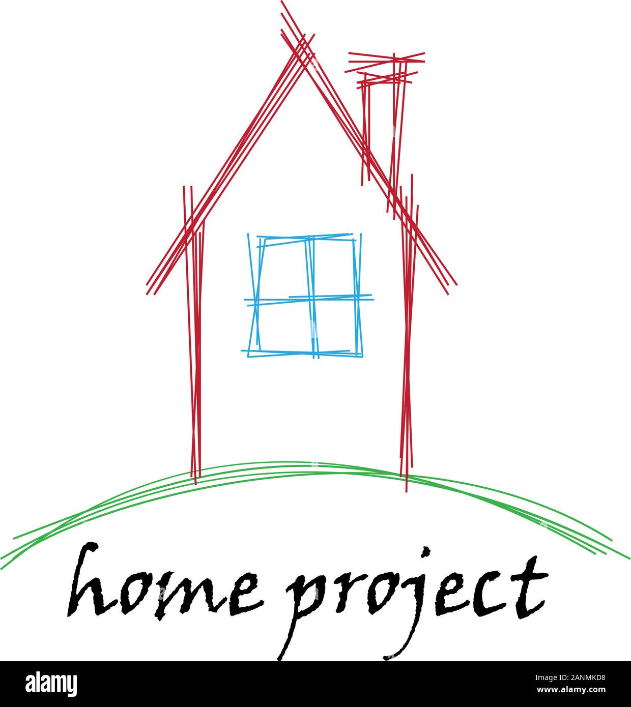 Vector sign house project Stock Vector Image & Art - Alamy