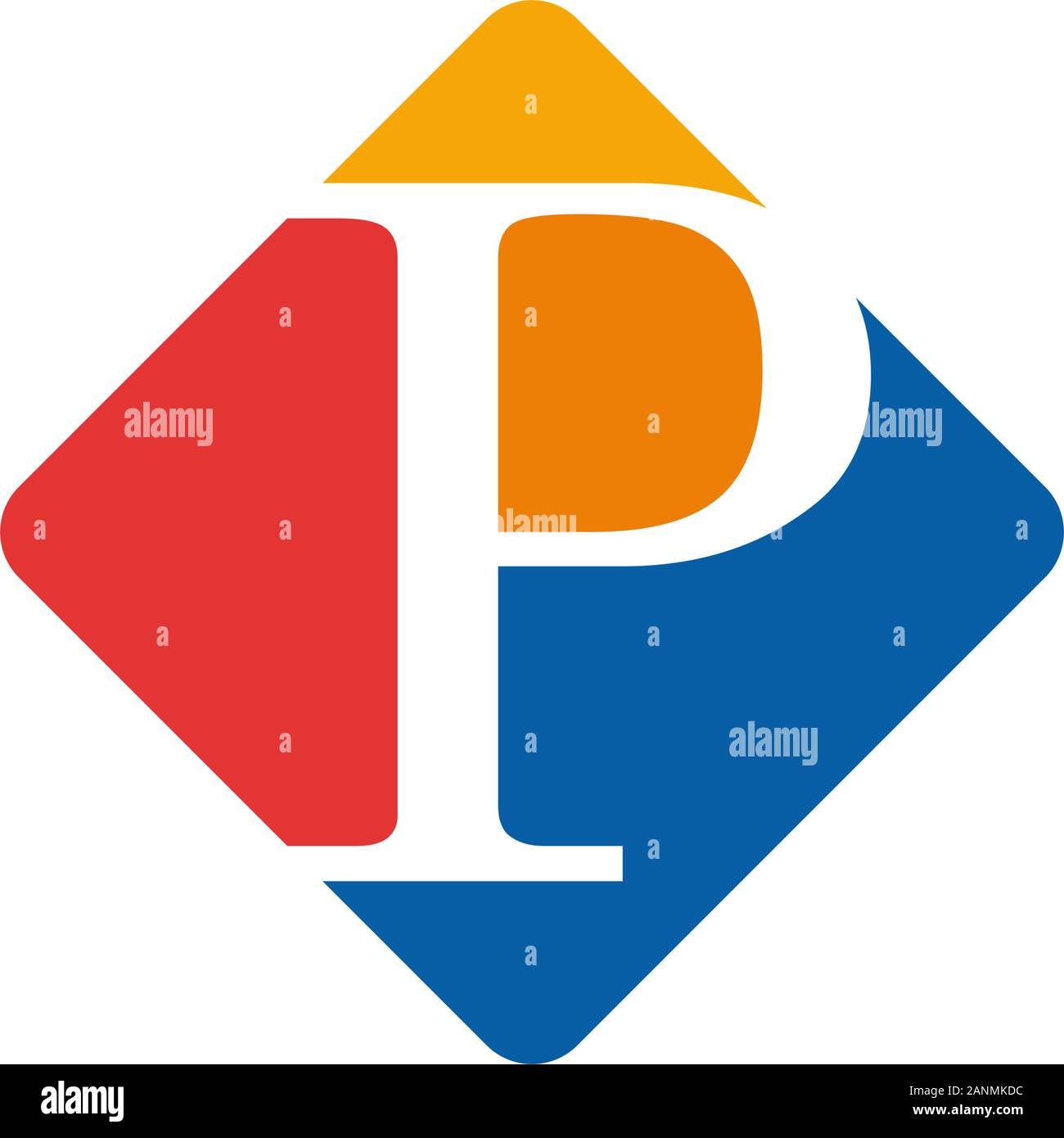 Vector color sign initial letter P Stock Vector Image & Art - Alamy