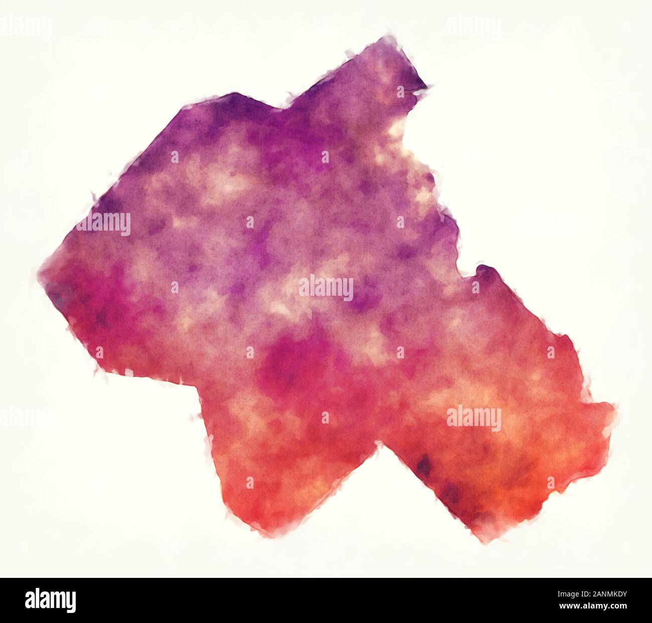 Melekeok state watercolor map of Palau Stock Photo - Alamy