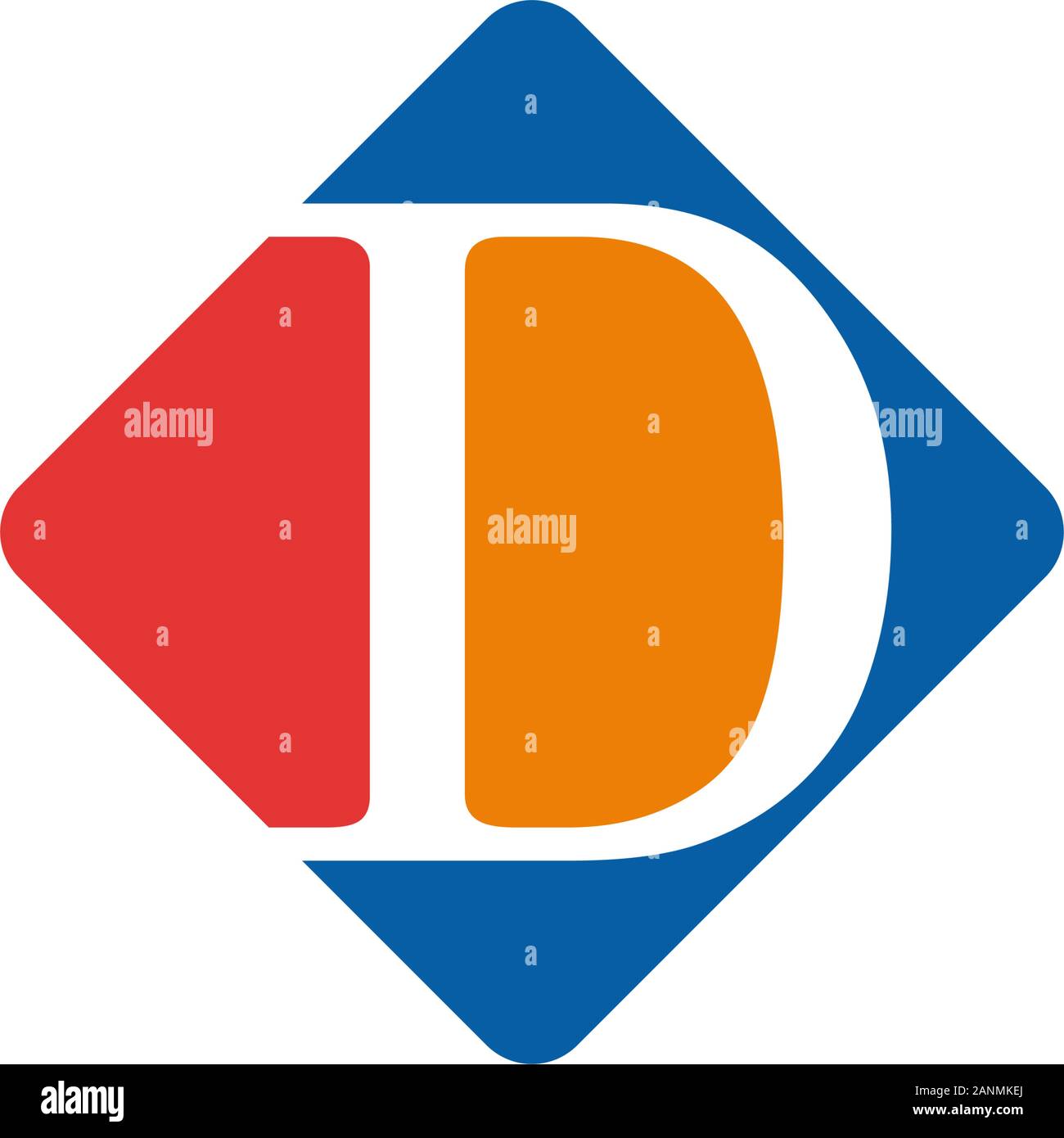 Vector color sign initial letter D Stock Vector Image & Art - Alamy