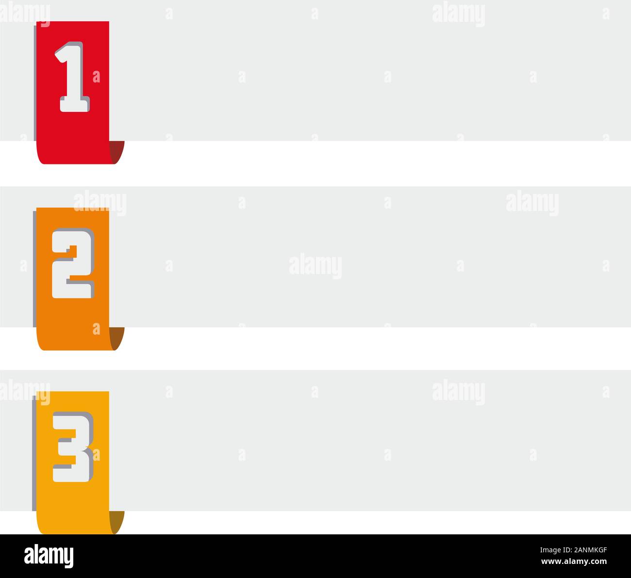 Vector faq labels, three options with numbers Stock Vector Image & Art ...