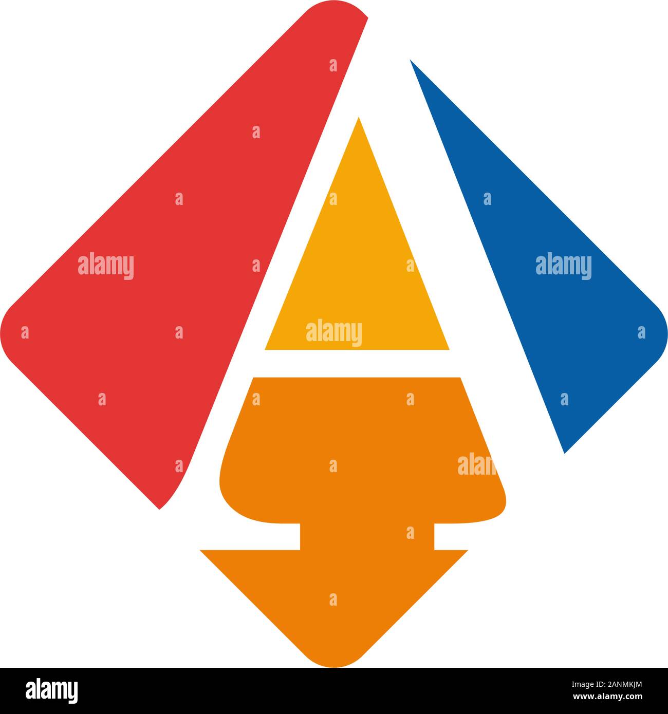 Vector color sign initial letter A Stock Vector Image & Art - Alamy