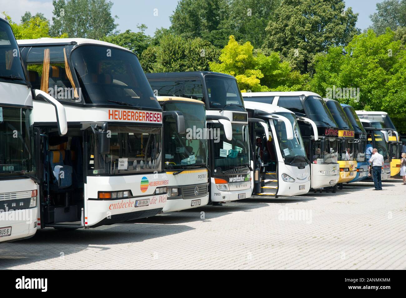 Busreisen - Travelling by Bus Stock Photo - Alamy