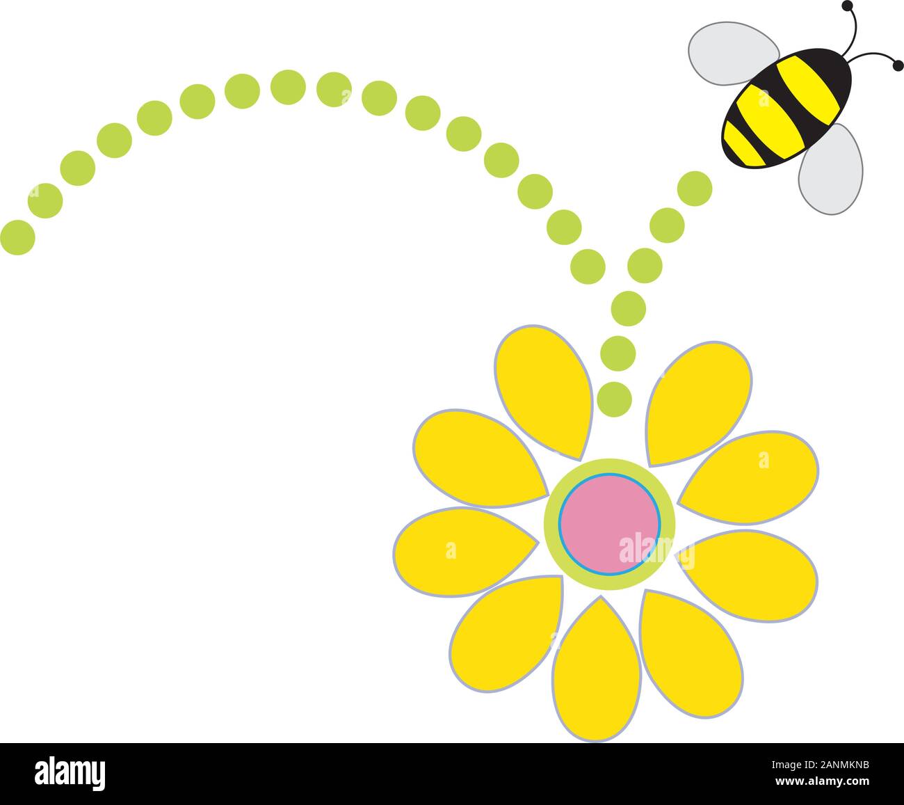 Simple stylized flower Cut Out Stock Images & Pictures - Alamy