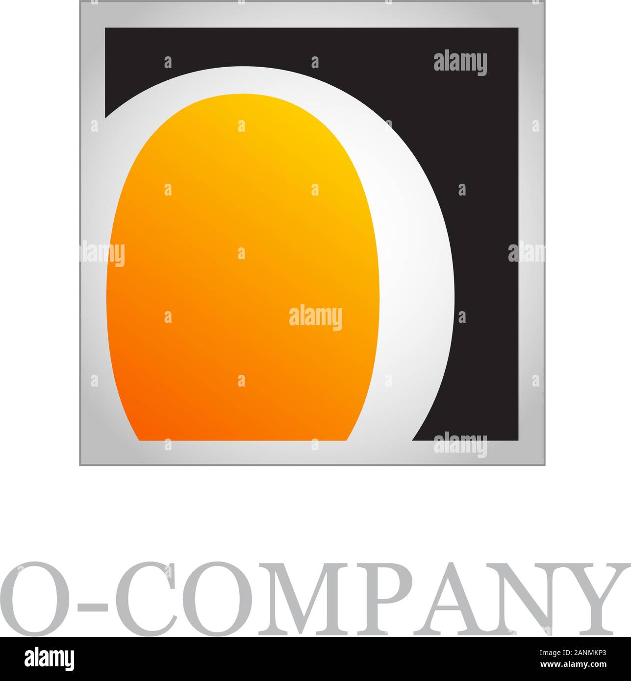 Vector button initial letter O on black background Stock Vector Image ...