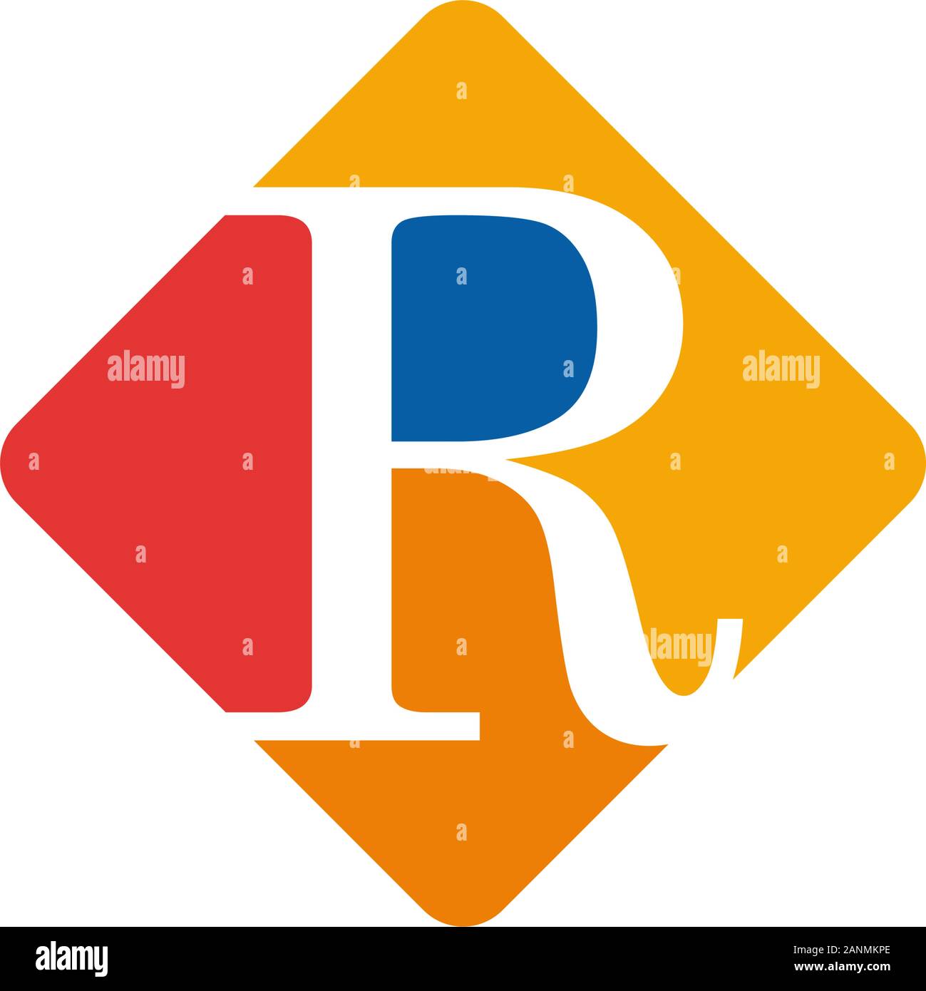 Vector color sign initial letter R Stock Vector Image & Art - Alamy