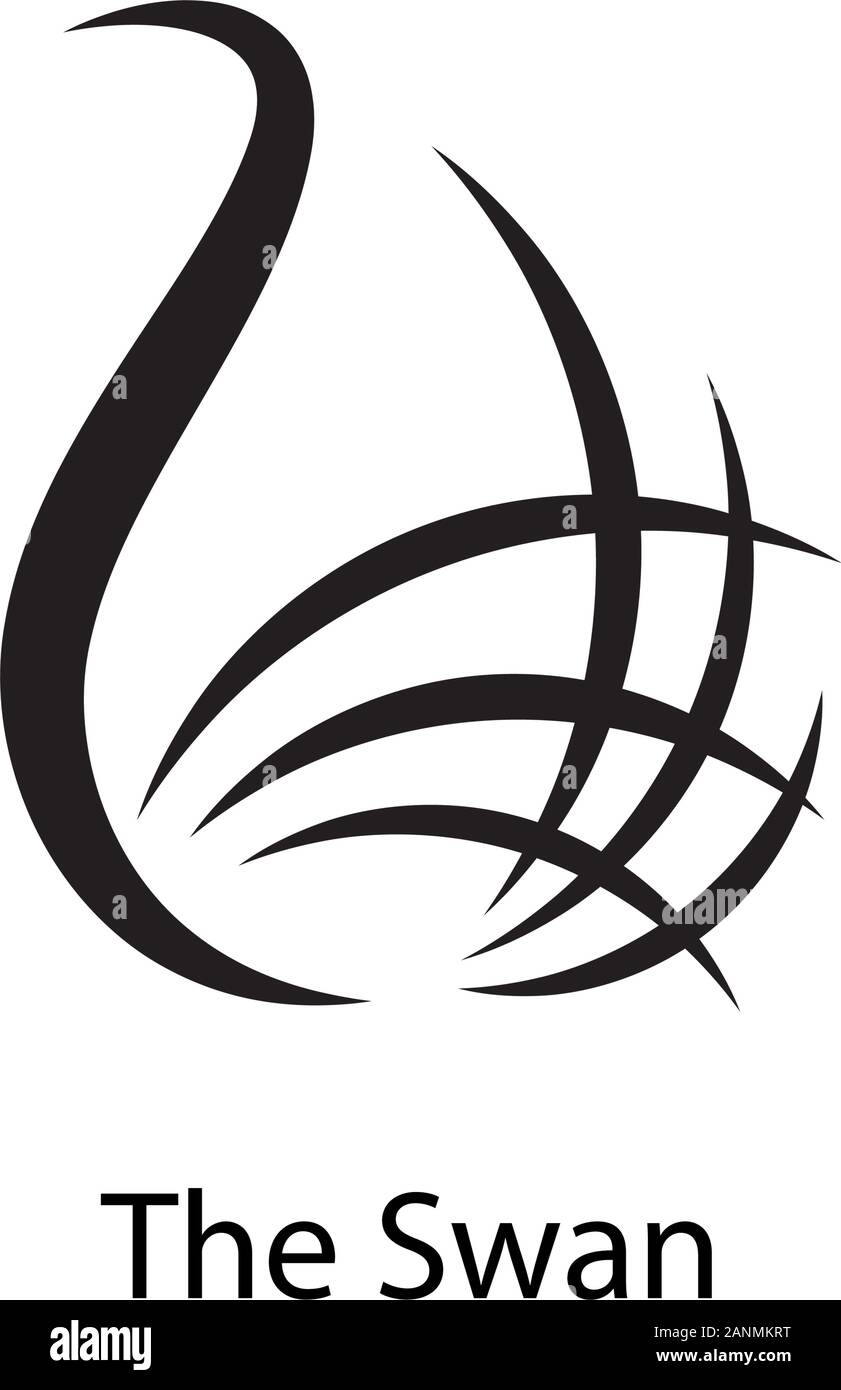 Vector sign stylized swan Stock Vector Image & Art - Alamy