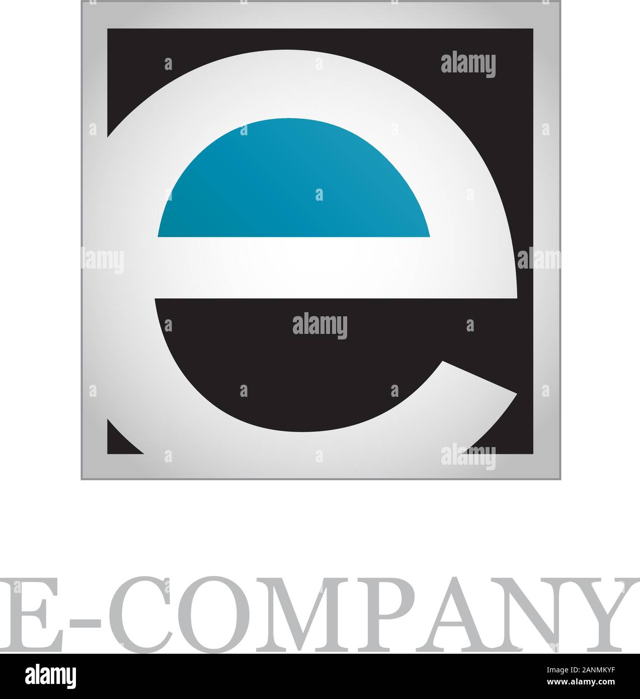 Vector button initial letter E on black background Stock Vector Image ...