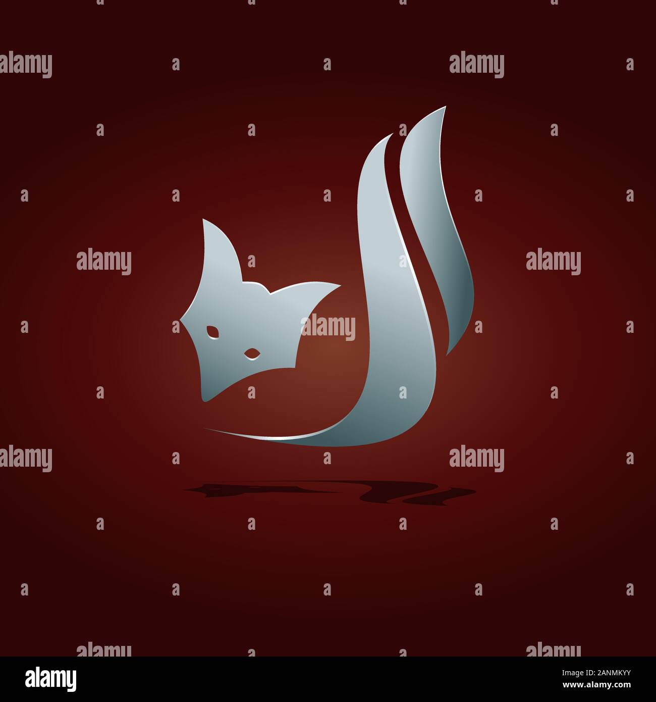 Vector sign abstract stylized fox Stock Vector Image & Art - Alamy