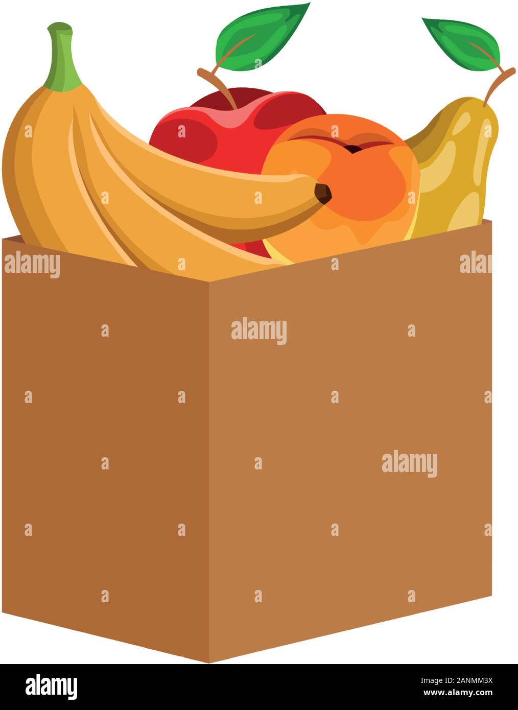 box with healthy fruits, colorful design Stock Vector Image & Art - Alamy