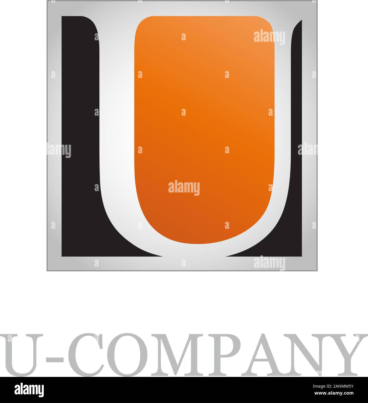 Vector button initial letter U on black background Stock Vector Image ...