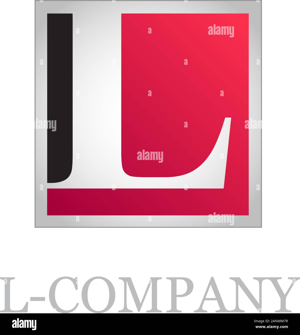 Vector button initial letter L on black background Stock Vector Image ...