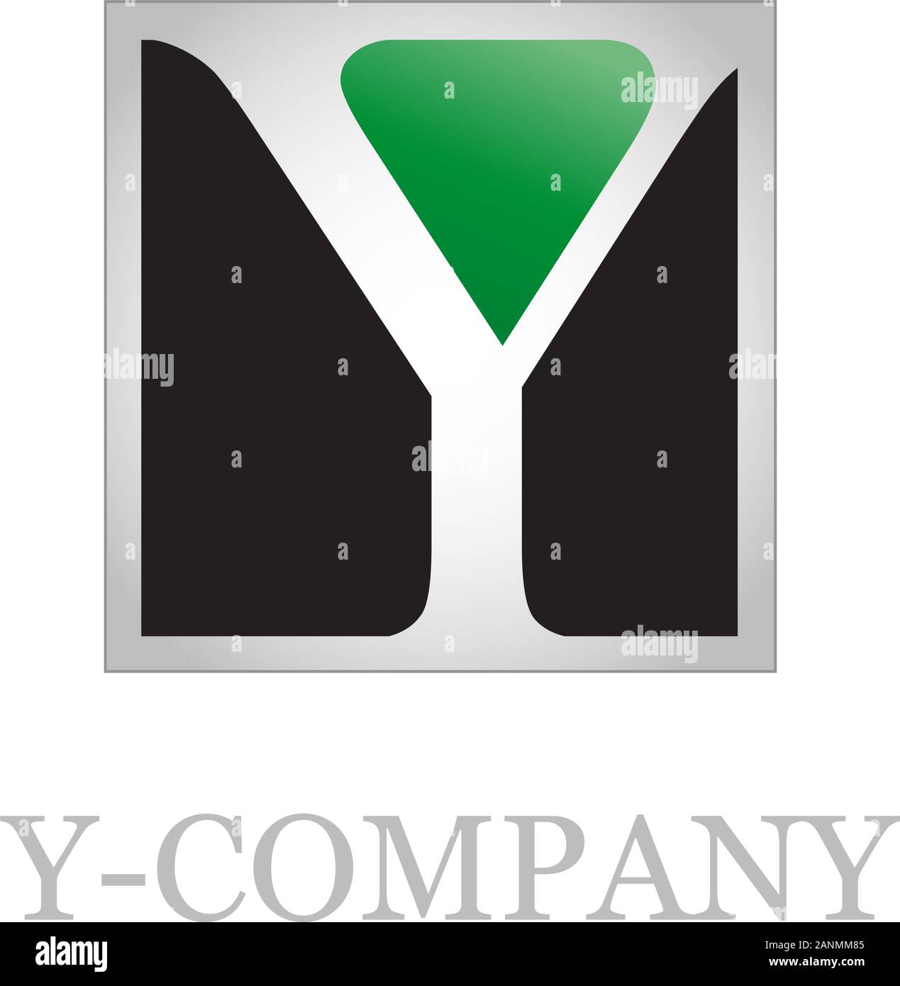 Vector button initial letter Y on black background Stock Vector Image ...