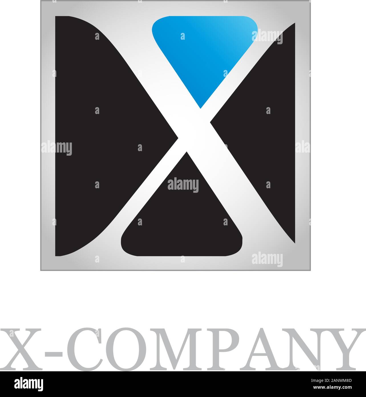Vector button initial letter X on black background Stock Vector Image ...