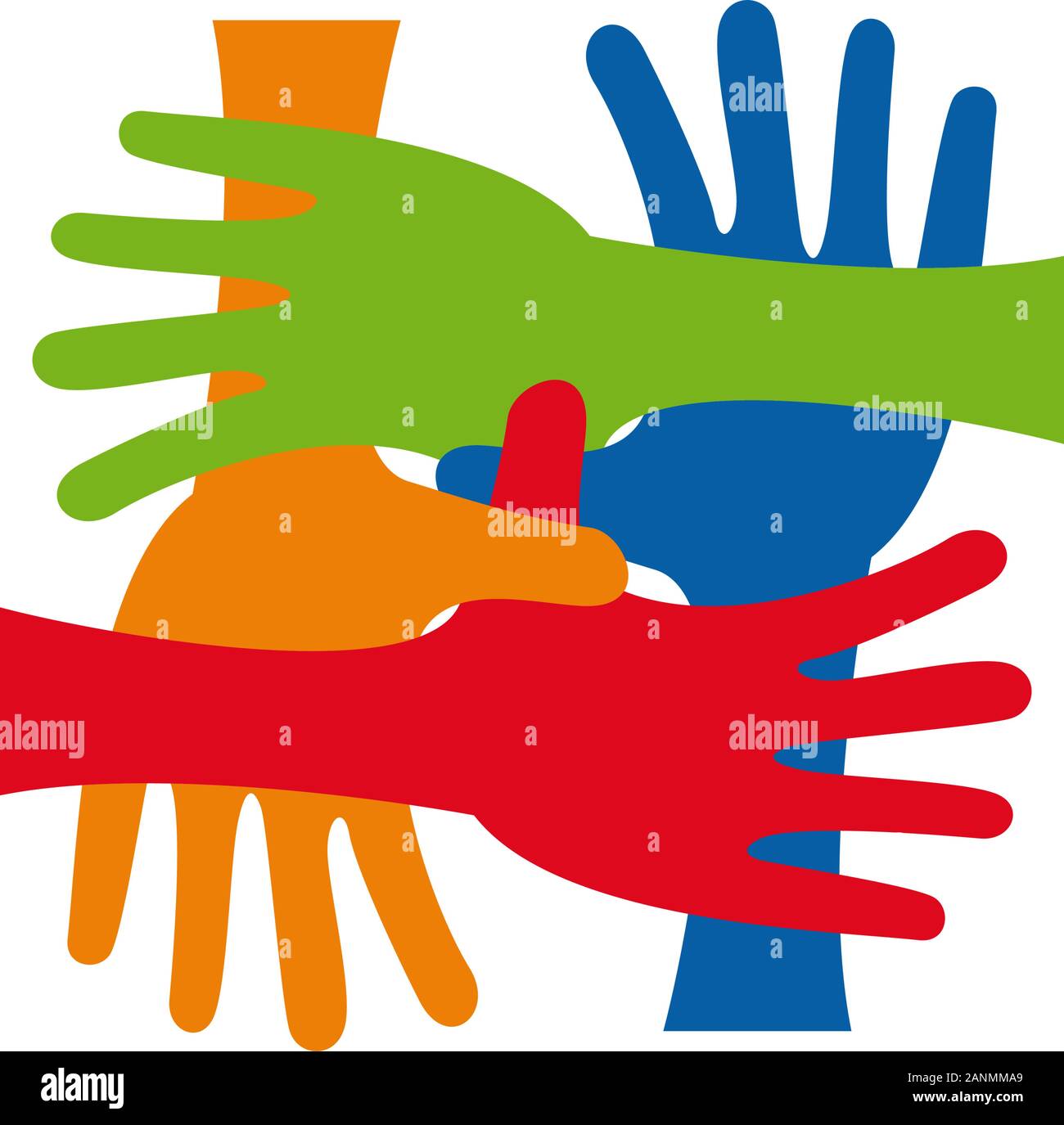 Vector sign teamwork, hands crossed Stock Vector Image & Art - Alamy