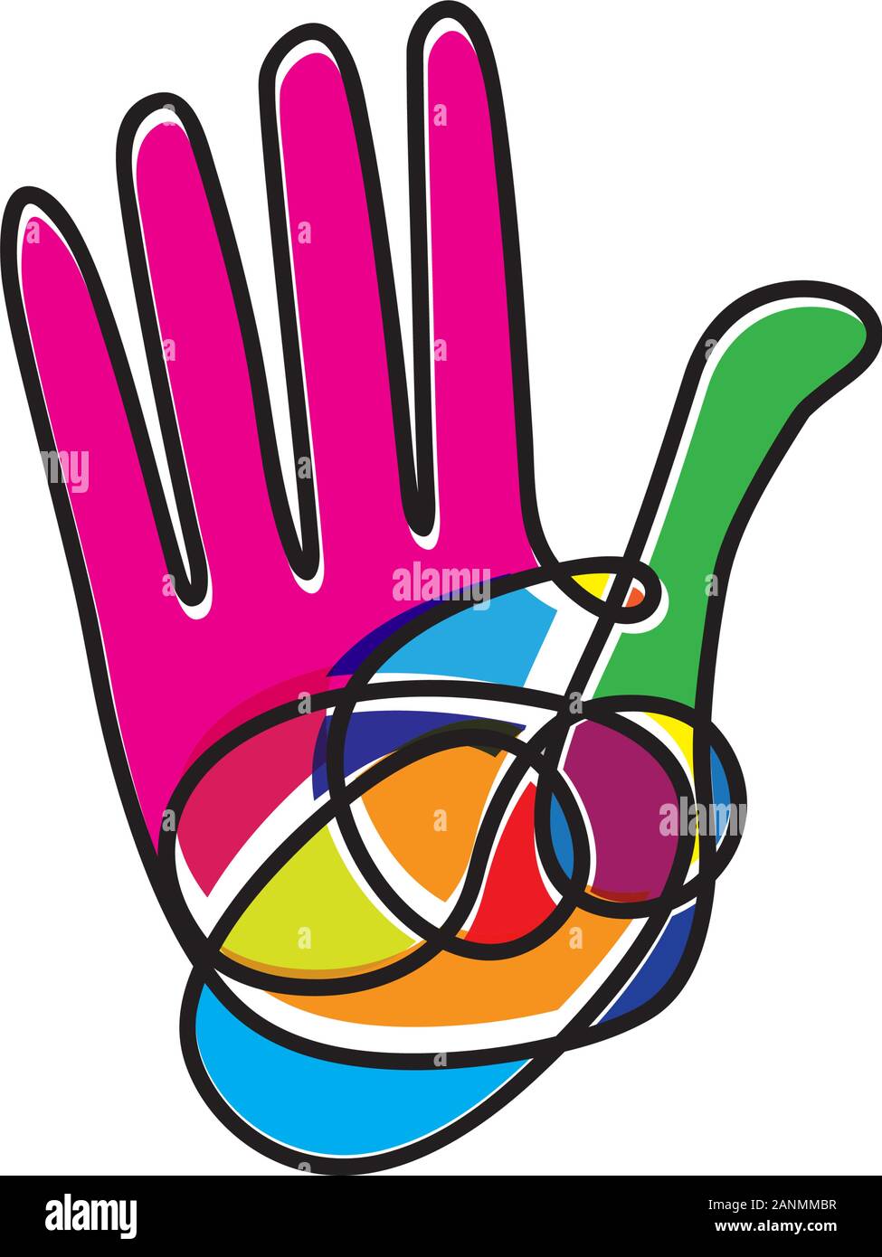 Vector sign scribble colorful hand Stock Vector Image & Art - Alamy