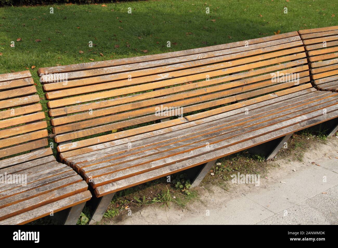 a nice garden bench Stock Photo - Alamy
