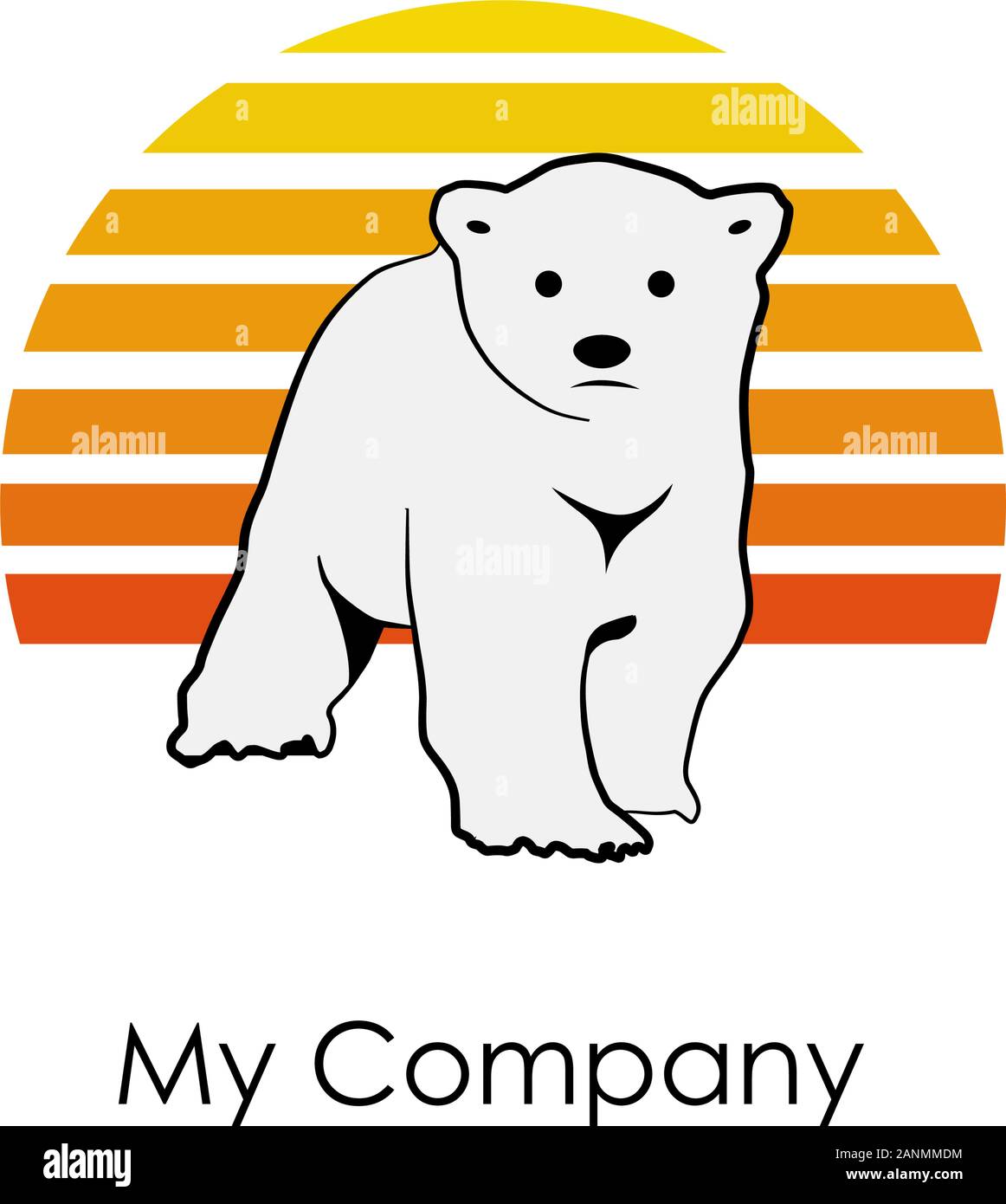 Vector sign Bear and sun Stock Vector Image & Art - Alamy