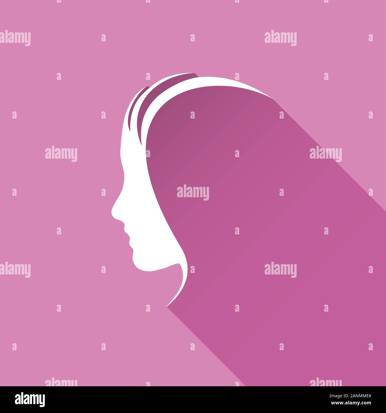 Vector sign Profile of woman Stock Vector Image & Art - Alamy