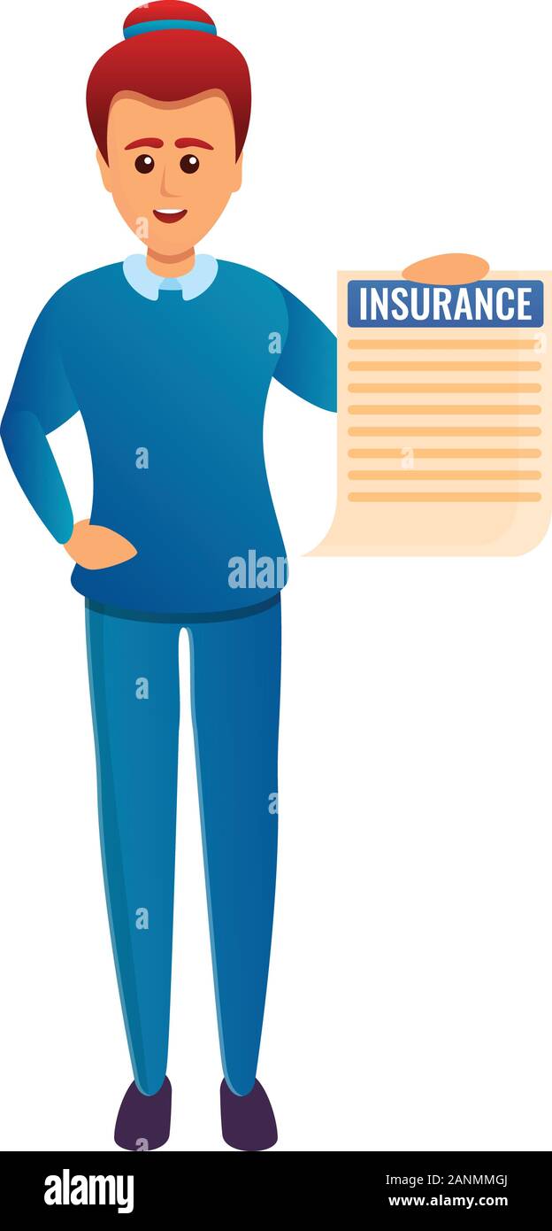 Insurance contract icon. Cartoon of insurance contract vector icon for ...