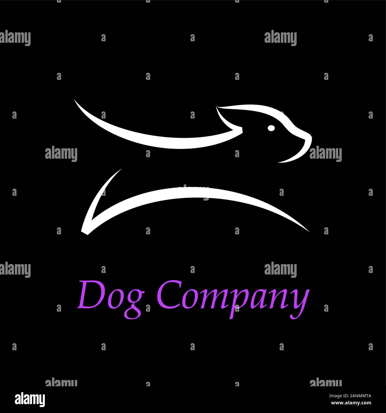 Black running dog Stock Vector Images - Alamy