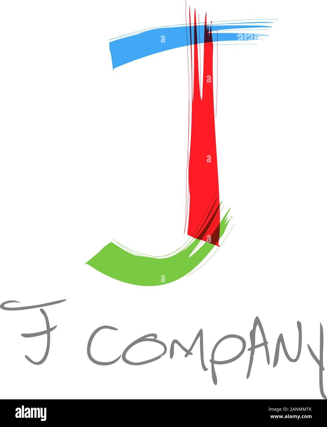 Vector initial letter J, scrawled text Stock Vector Image & Art - Alamy