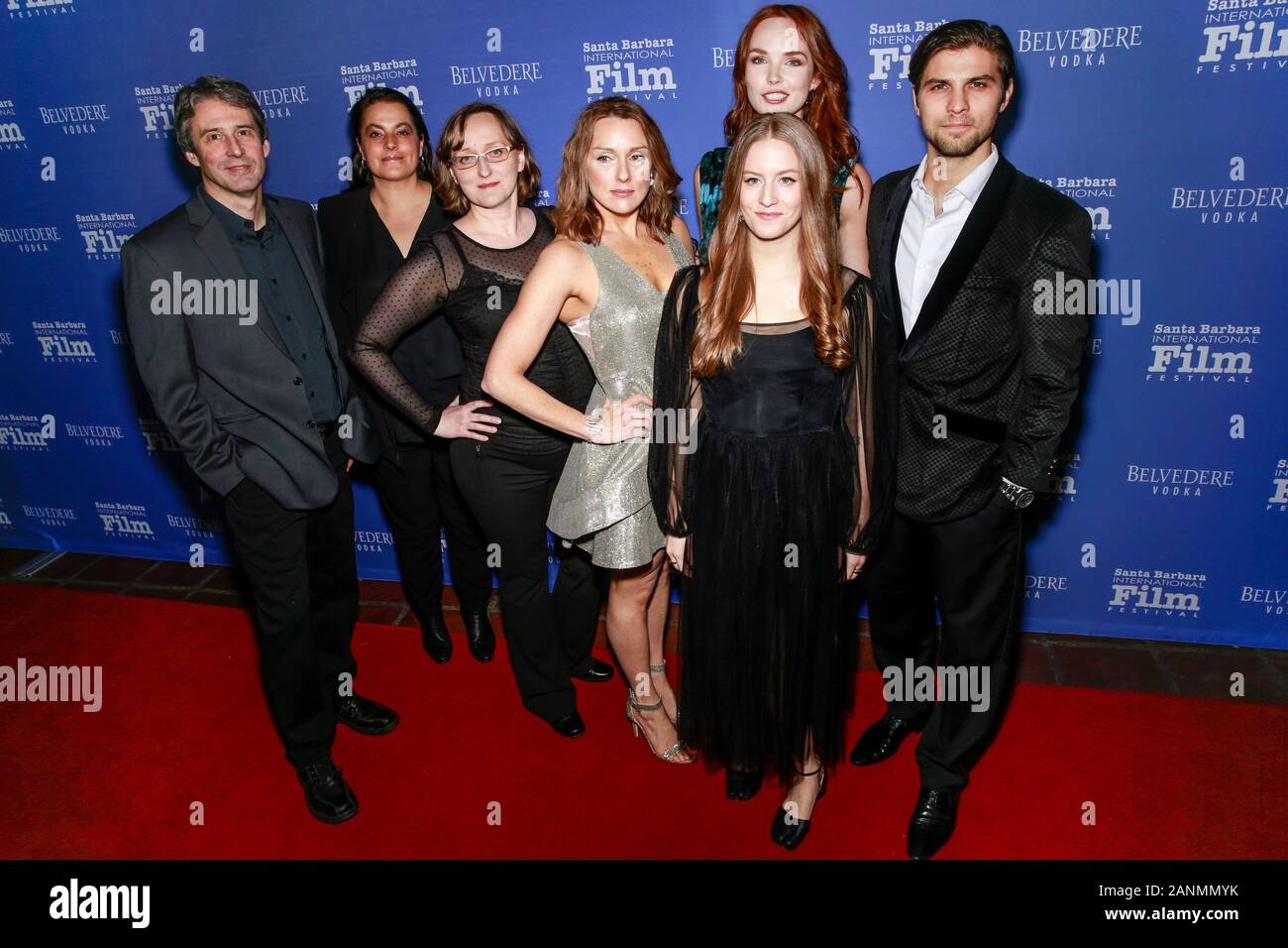 Santa Barbara, CA - Jan 17, 2020: Craig Pryce, Jennifer Haufler ...
