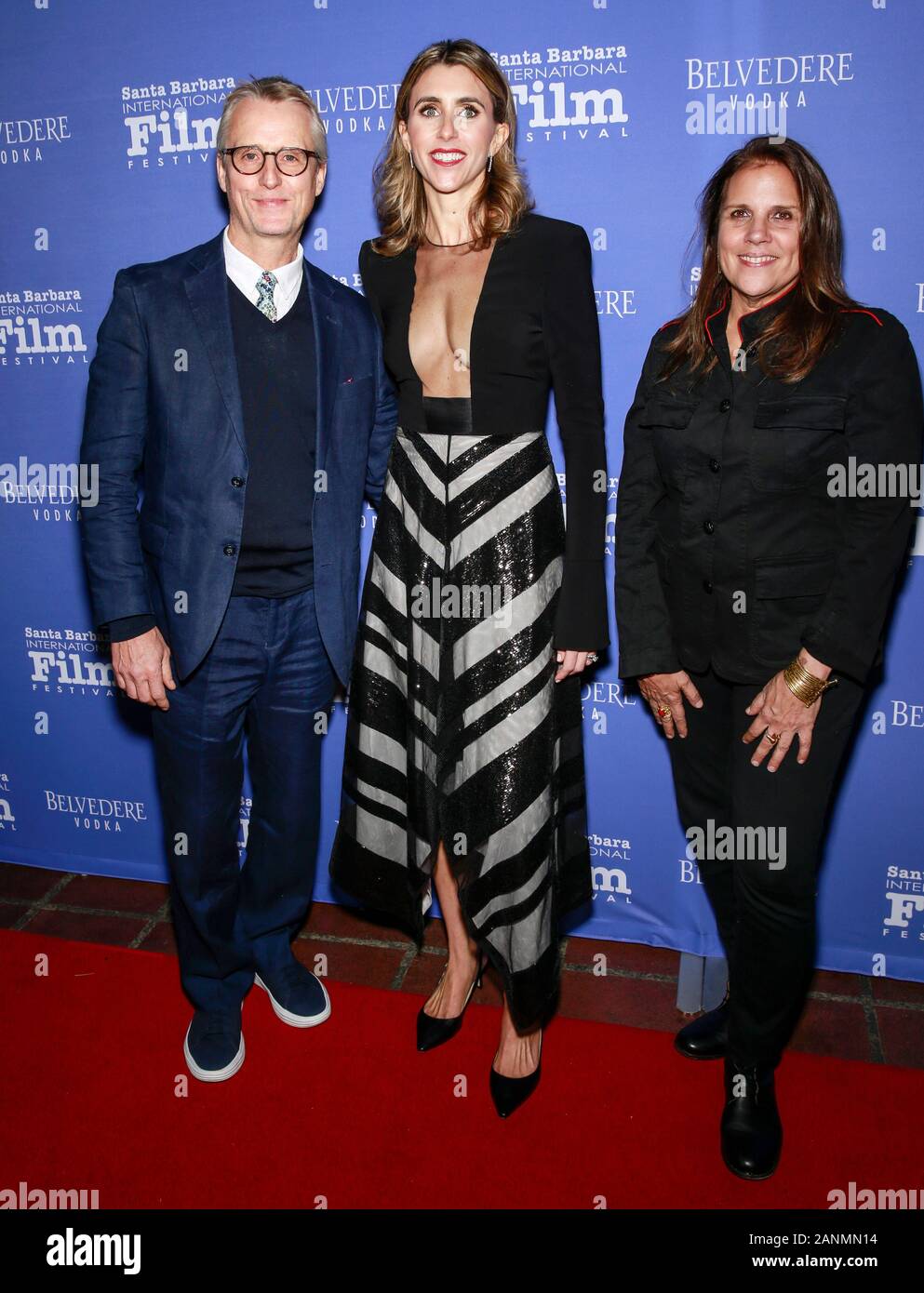 Santa Barbara, CA - Jan 17, 2020: Linus Roache, Sarah Megan Thomas and ...