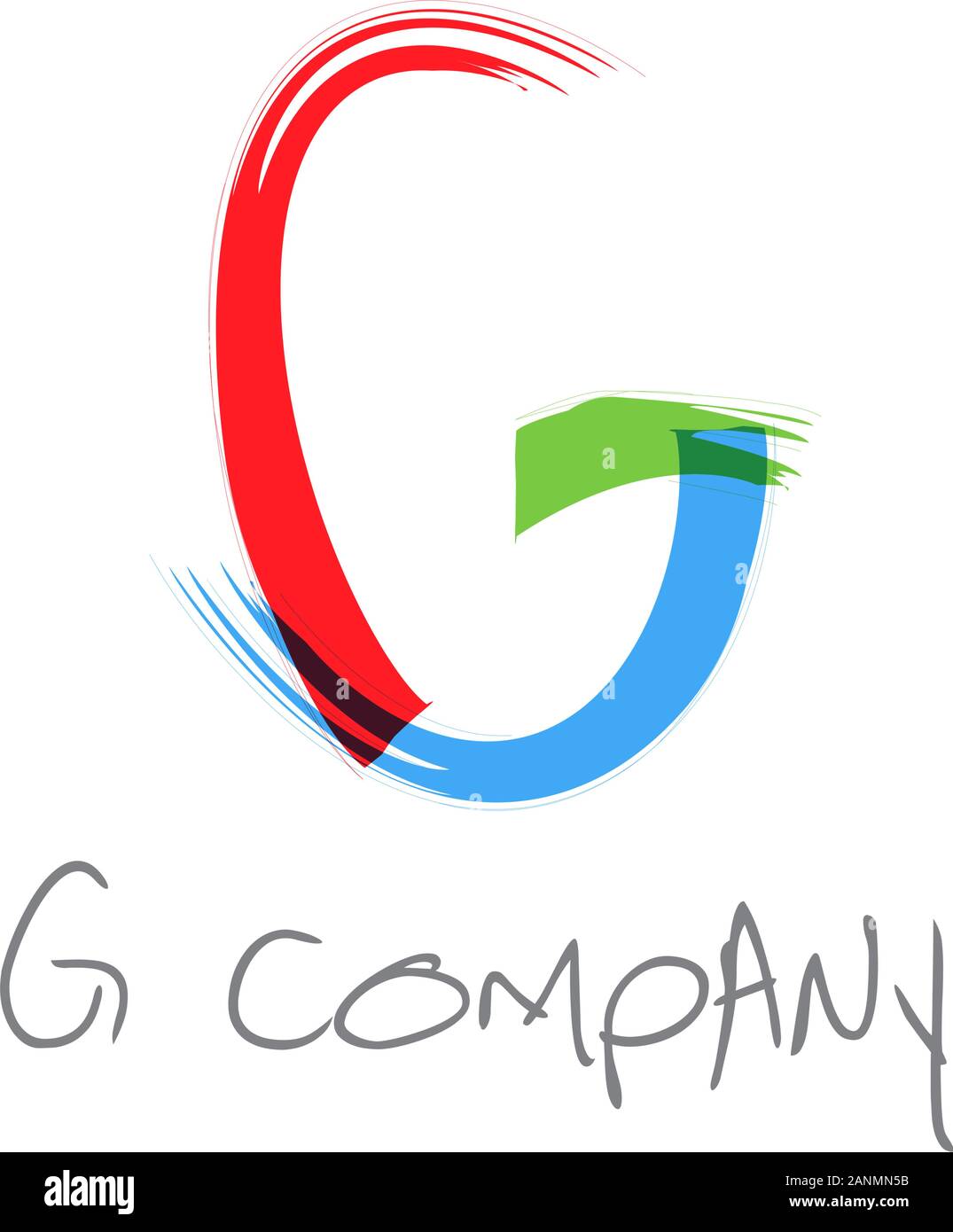 Vector initial letter G, scrawled text Stock Vector Image & Art - Alamy