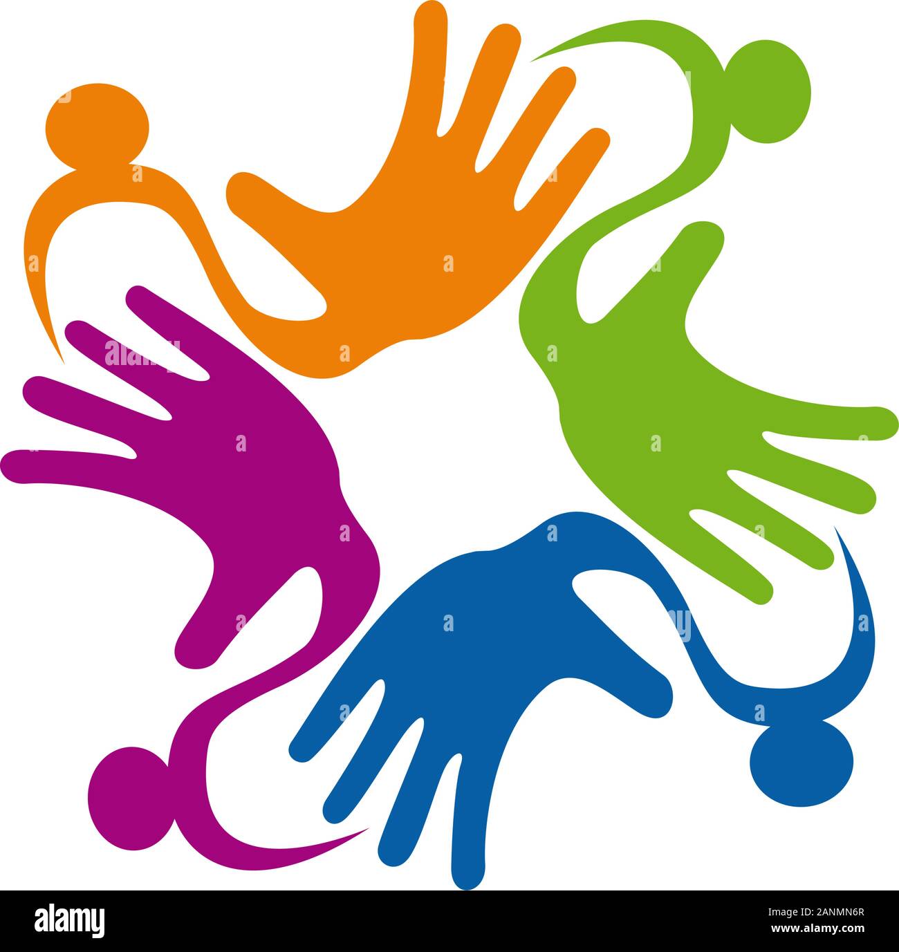 Vector sign Colorful Teamwork rainbow Stock Vector Image & Art - Alamy