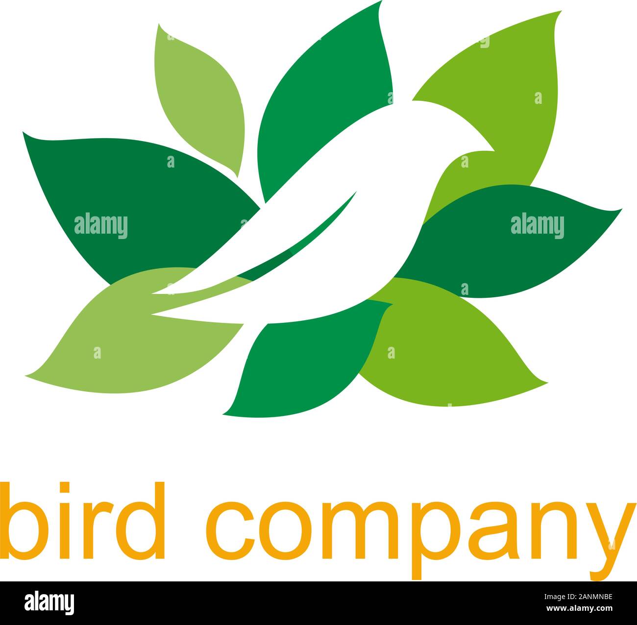 vector abstract sign bird on branch Stock Vector Image & Art - Alamy