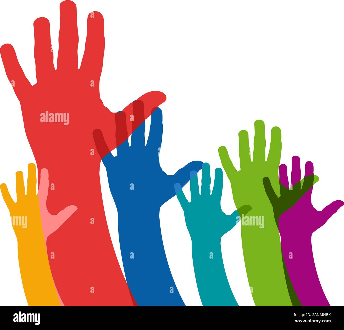 Vector Colorful Teamwork rainbow Stock Vector Image & Art - Alamy