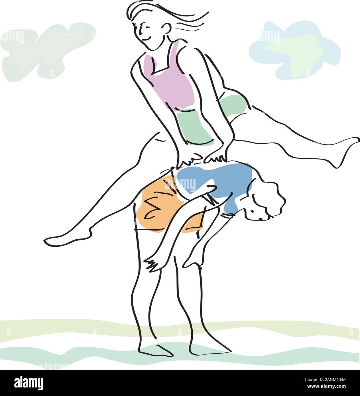 Children leap joy Stock Vector Images - Alamy