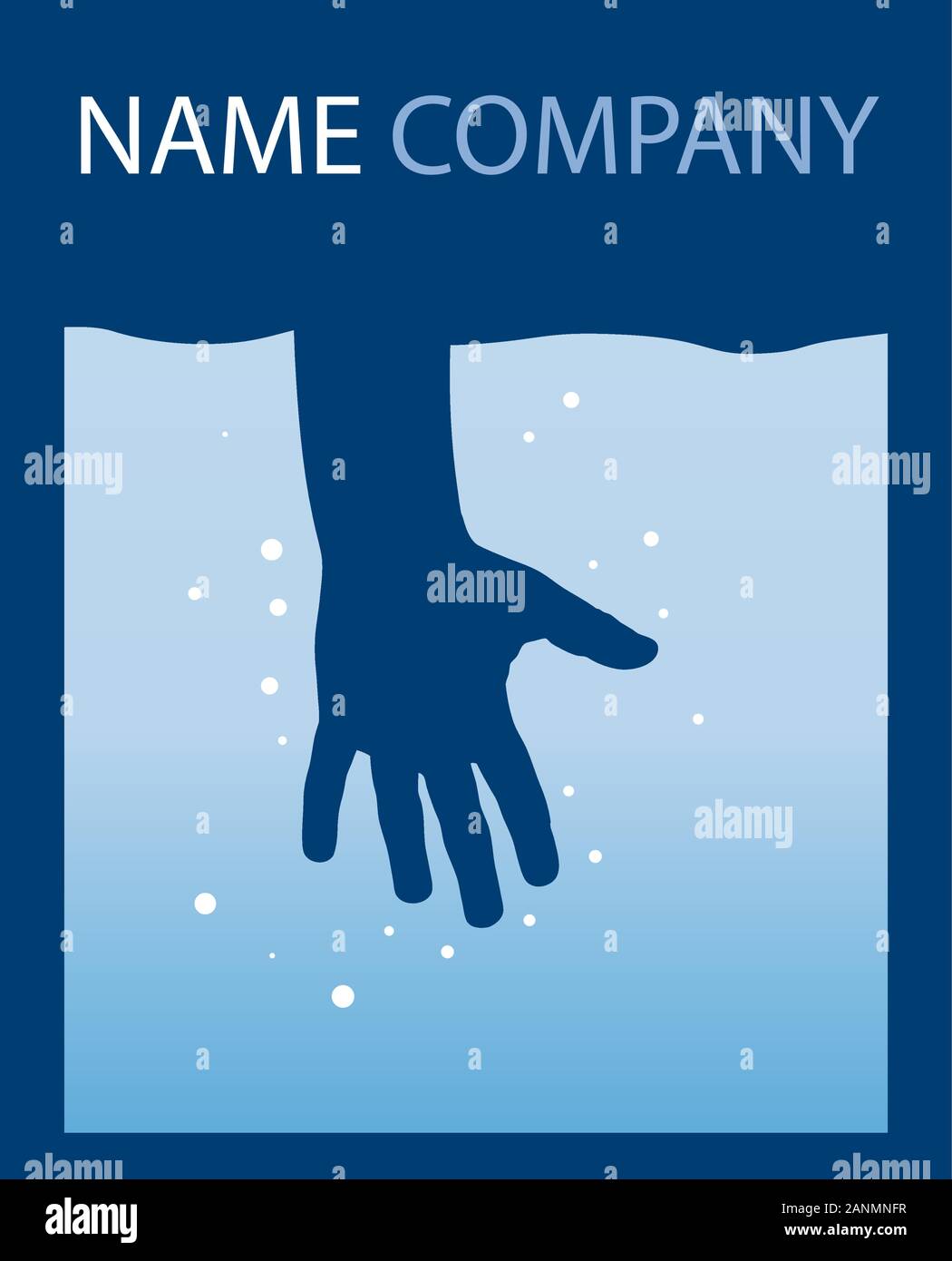 Vector sign hand immersed in water Stock Vector Image & Art - Alamy
