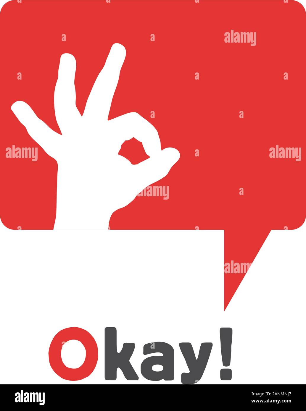 Cartoon okay sign Cut Out Stock Images & Pictures - Alamy