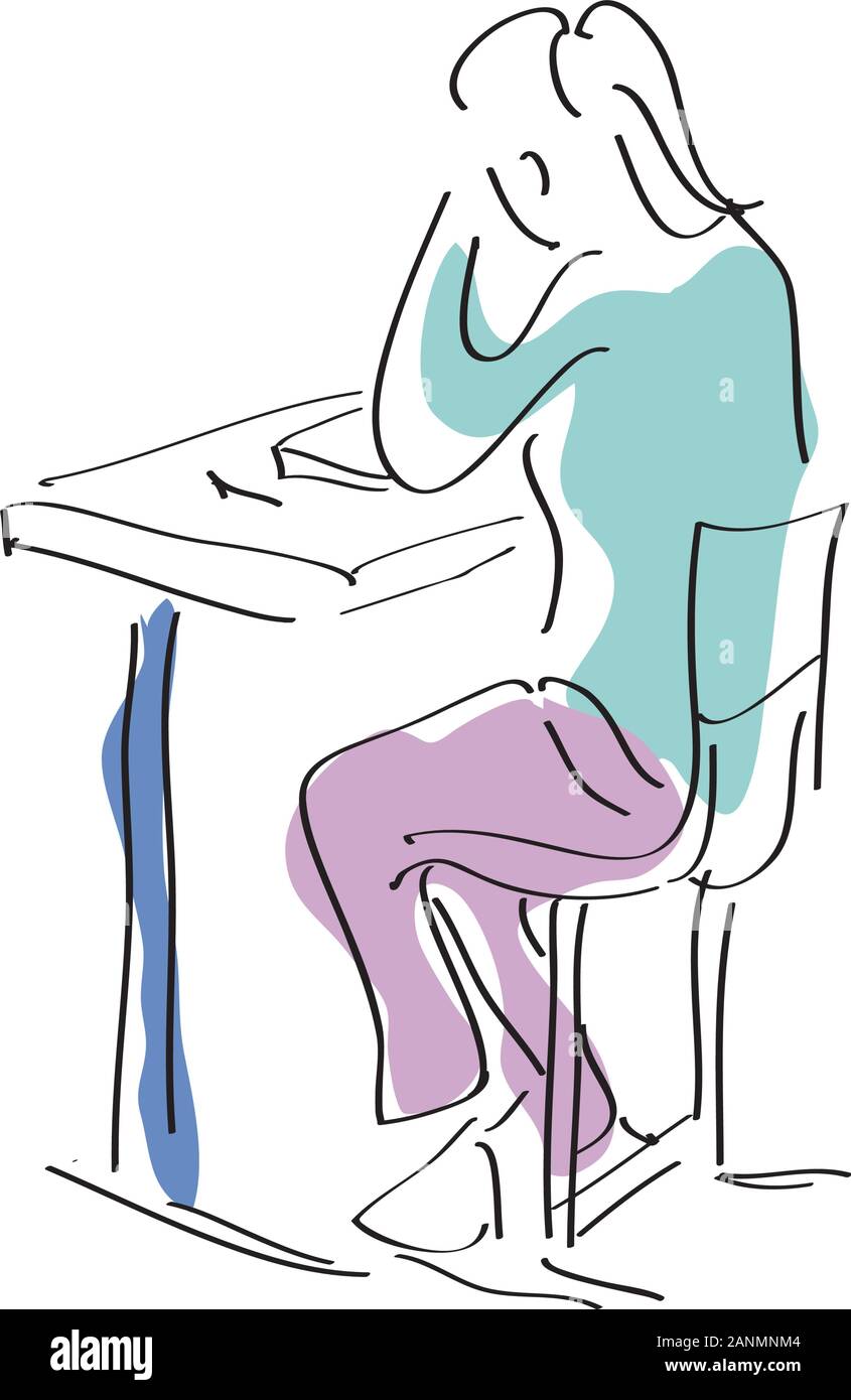 Vector drawing abstract student Stock Vector Image & Art - Alamy