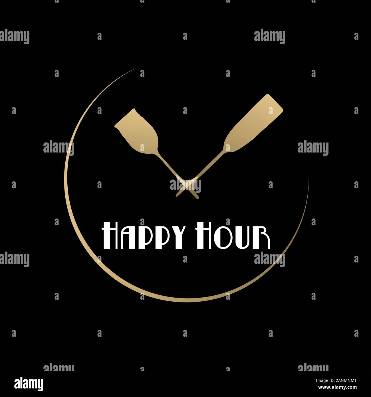 Happy hour Stock Vector Images - Alamy