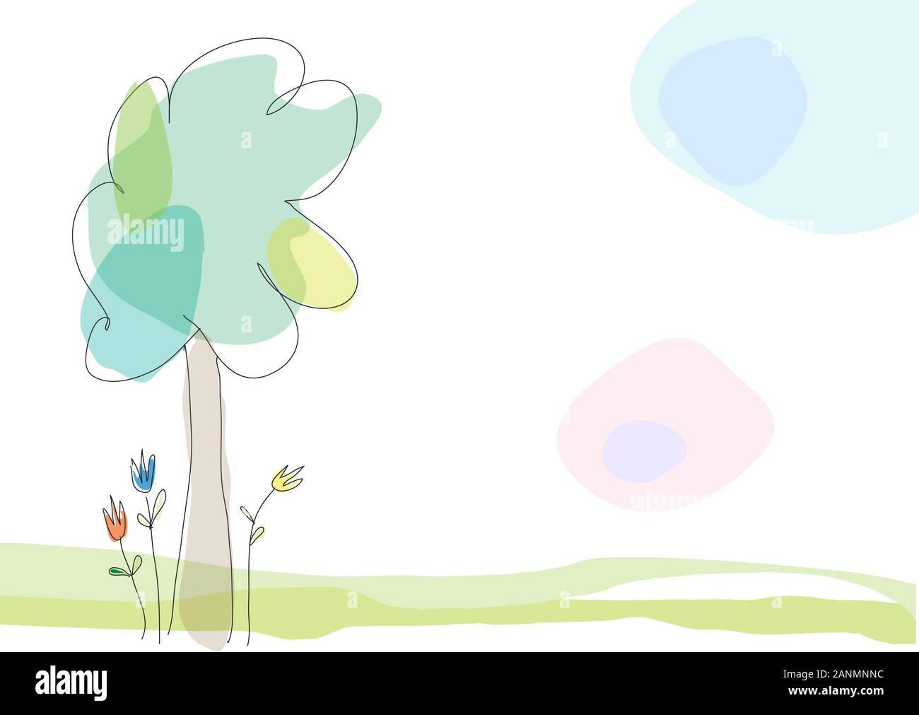 Vector drawing abstract tree Stock Vector Image & Art - Alamy